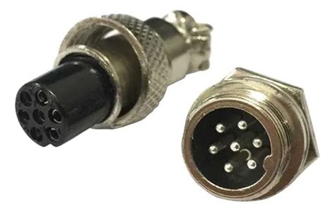 Conectores 2 Pares 4a 12mm 7 Pin Macho Hembra Tp Gx12 7p