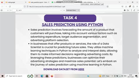 Sankhadeep Mitra On Linkedin Task4 Codsoft Intership Datascience Project Python Colab