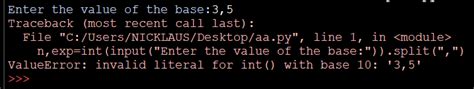 Python Value Error Invalid Literal Invalid Literal For Int With