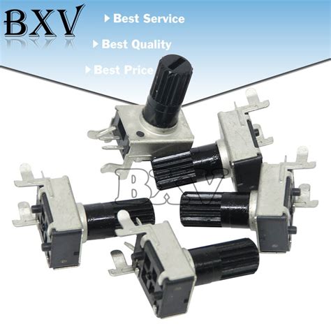 10PCS LOT RV09 Horizontal12 5mm Shaft 5k 10k 50k 100k 0932 Adjustable Resistor 9 Type 3pin Seal