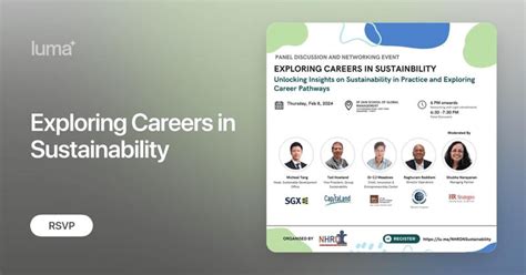 Swechha Mohapatra Ihrp Sp Shrm Scp Cipd On Linkedin Exploring Careers In Sustainability · Luma