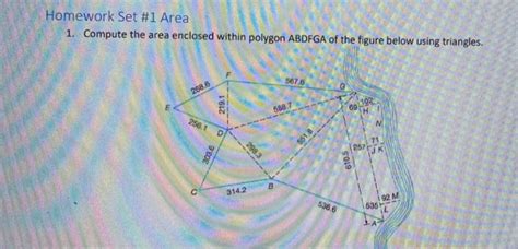 Solved 1 Compute The Area Enclosed Within Polygon Abdfga Of
