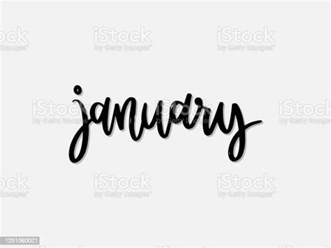 1월 흰색 배경에 고립 된 손으로 쓴 글자 포스터 소셜 네트워크 배너 카드에 대한 벡터 템플릿 10월에 대한 스톡 벡터 아트 및 기타 이미지 Istock