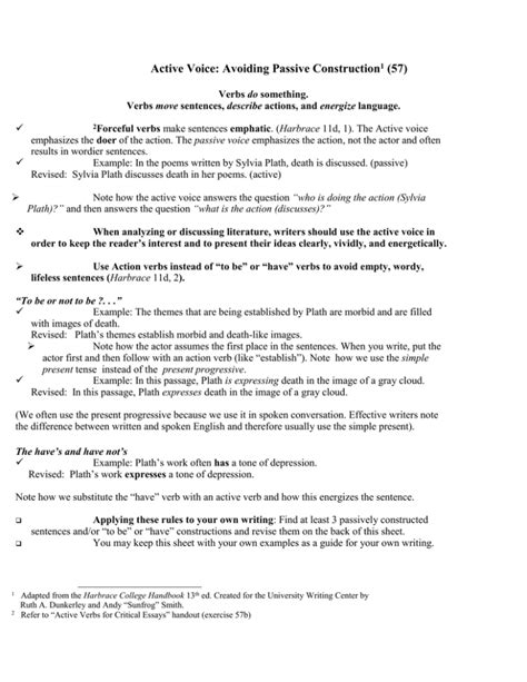 Active Voice Avoiding Passive Construction