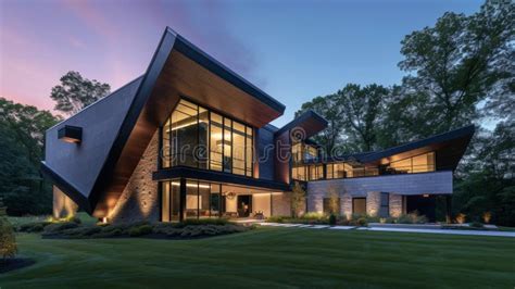 The Homes Striking Facade Resembles A Piece Of Abstract Art With Its