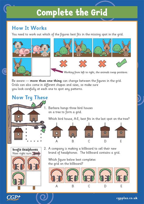 11 Complete The Grid Year 4 Cgp Plus