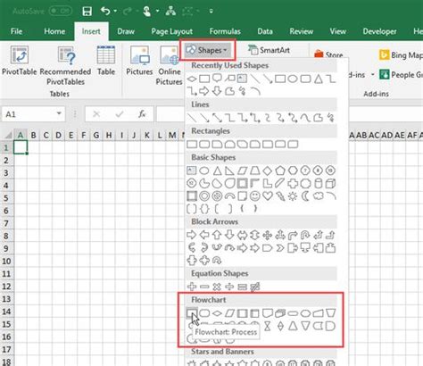 How To Create A Flowchart In Microsoft Excel Microsoft Excel Flow Chart Microsoft Excel Tutorial