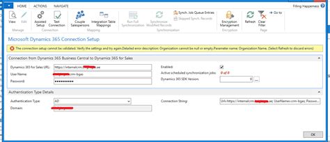 Getting Error Dynamics 365 Integration —