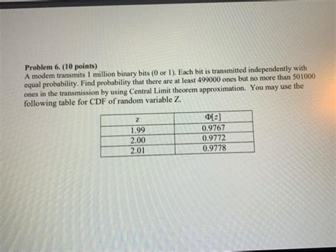 Solved Problem 6 10 Points A Modem Transmits 1 Million
