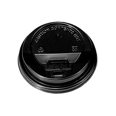 Tapa Sip Cerrada Negra Para Vaso 812 Oz Ø80 Mm 50 Uds Fumisan