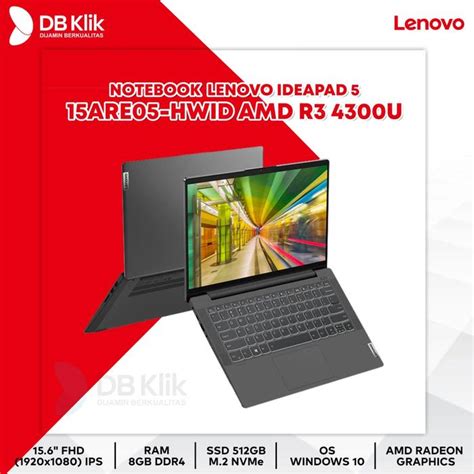 Notebook Lenovo Ideapad 5 15ARE05 HWID AMD R3 4300U 8G 512GB W10 15 6