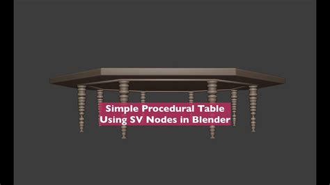 Livenoding Sv Simple Procedural Table Youtube
