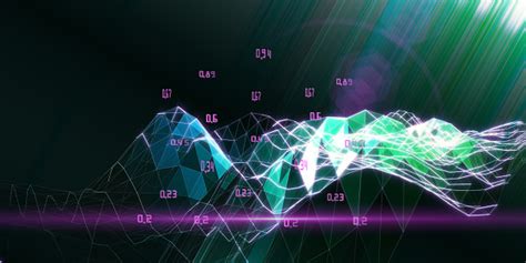 Abstract Analyze Algorithm Artificial Intelligence Data Technology Concept With Color Grid And