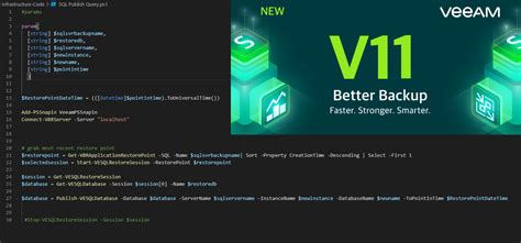 Restore Database Using A NativeSQL Query From Veeam Backup Replication V Backups