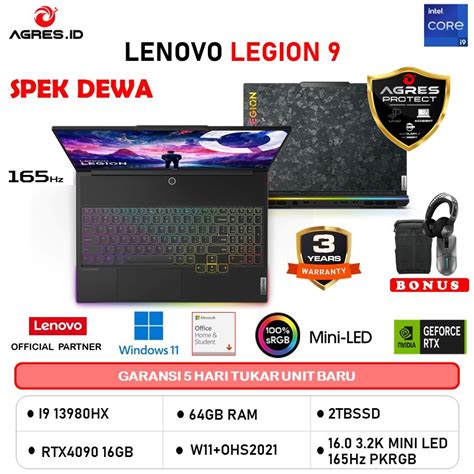 Jual Lenovo Legion I Hx Rtx Gb Gb Tb W Ohs K Miniled Hz Pkrgb Y
