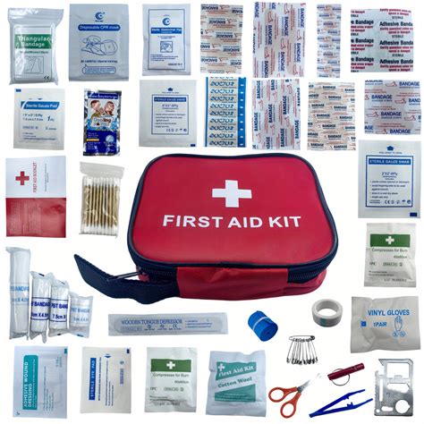 22종류의 항목을 갖춘 야외 여행 및 차량 사고에 대비한 219개의 휴대용 응급처치 키트 기본 사고 생존 팩 가정 학교 기숙사 및 스포츠 응급 처치 키트 지금