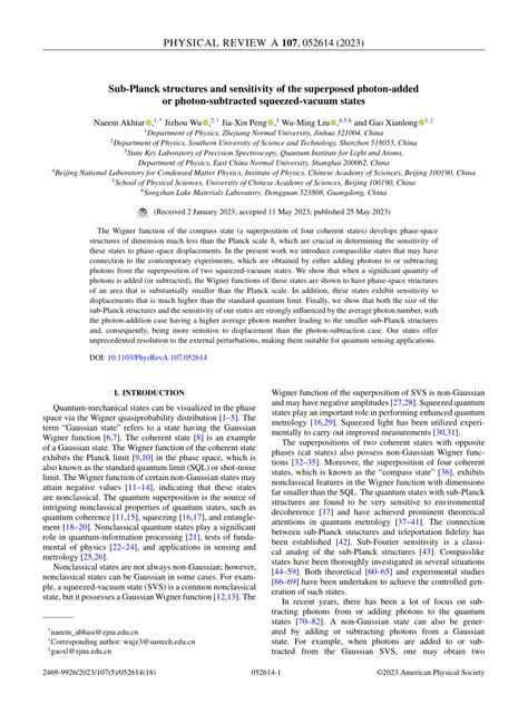 Pdf Sub Planck Structures And Sensitivity Of The Superposed Photon Added Or Photon Subtracted