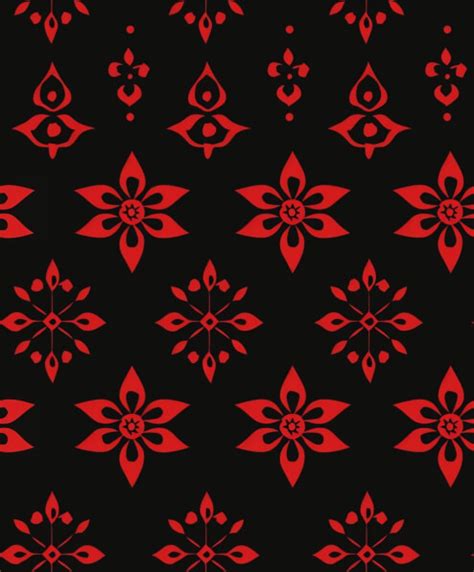 Download Red Floral Patterns On Black Background Patterns Online Creative Fabrica