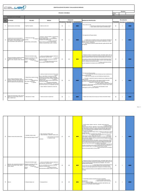 Analisis De Riesgo Editable Pdf