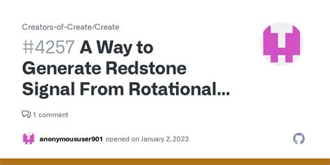 A Way To Generate Redstone Signal From Rotational Power · Issue 4257