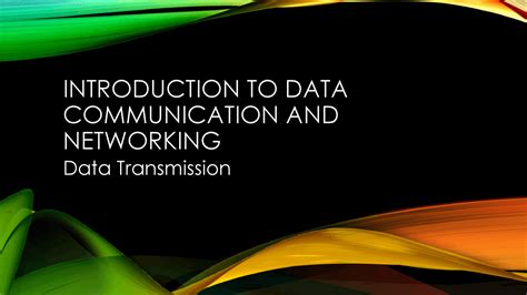 Introduction To Data Communication And Networking Lecture Notes Data