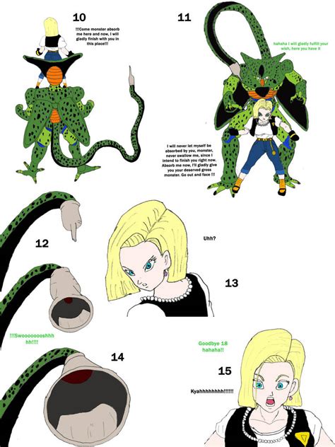 Imperfect Cell Absorbs Android 18 Part 3 By Bartz45 On Deviantart