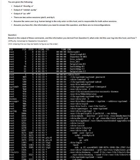 you are given the following output of ifconfig a