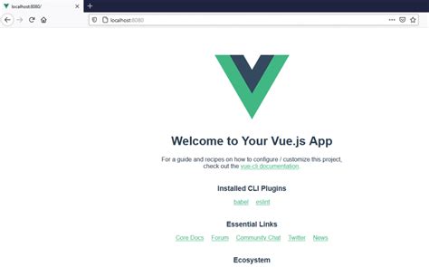 gambar 8 tampilan welcome hasil instalasi vue js rumahweb blog