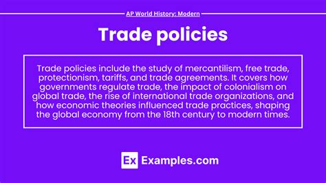 Unit 54 Trade Policies Notes And Practice Questions Ap® World