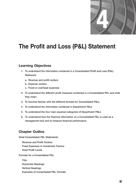 the profit and loss pandl statement schemes and mind maps marketing