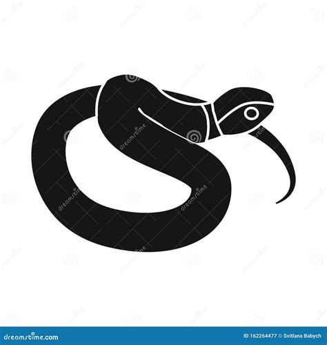Isolated Object Of Serpent And Reptile Sign Web Element Of Serpent And