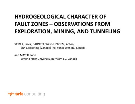 Pdf Hydrogeological Character Of Fault Zones Observations From