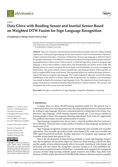 Pdf Data Glove With Bending Sensor And Inertial Sensor Based On