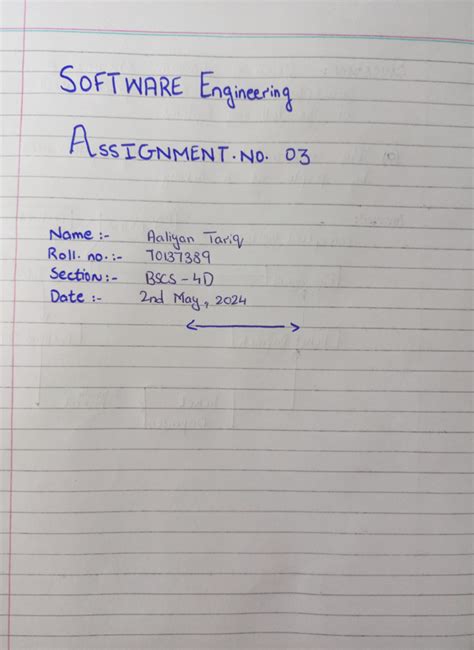 Se Assignment Full Course Software Enginering Hssignment 03 Name Roll Oi Section Date