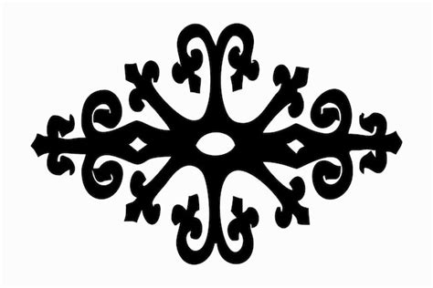 Premium Vector A Snowflake With A Large Circle On The Center
