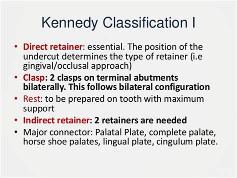 Designing A Removable Partial Denture Kennedys Classification