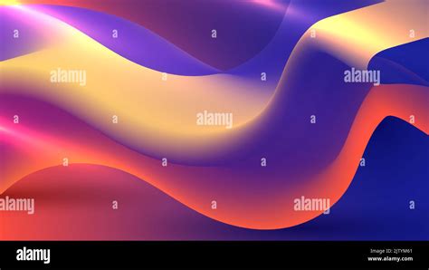 Abstract 3d Liquid Colorful Gradient Flow Wave Shape Elements