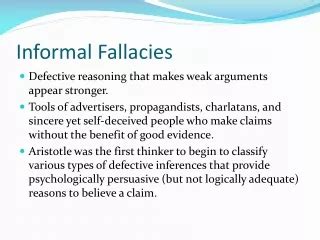 PPT Informal Fallacies PowerPoint Presentation Free Download ID