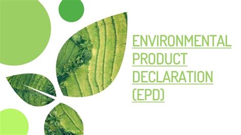 Environmental Product Declaration Epd Pptx