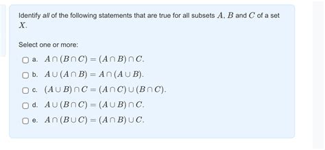 solved identify all of the following statements that are