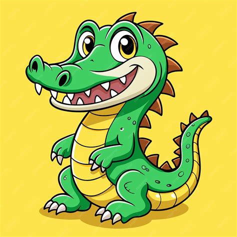 Premium Vector Cartoon Alligator Vector Drawing For Crafts