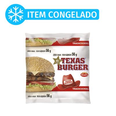 Texas Burger Tradicional Caixa C 36 X 56g Praso