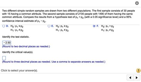 Solved Two Different Simple Random Samples Are Drawn From Chegg Com