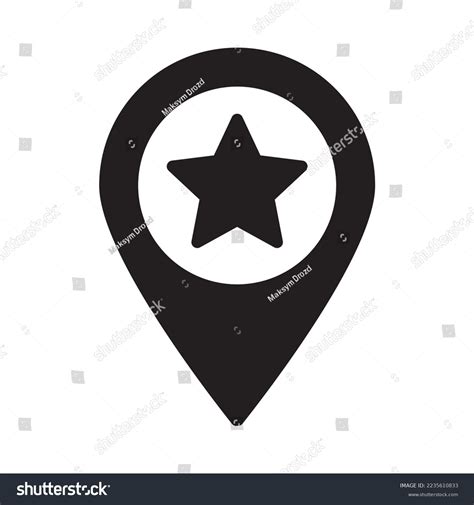 Maps Pin Star Icon Map Pointer Stock Vector Royalty Free Shutterstock