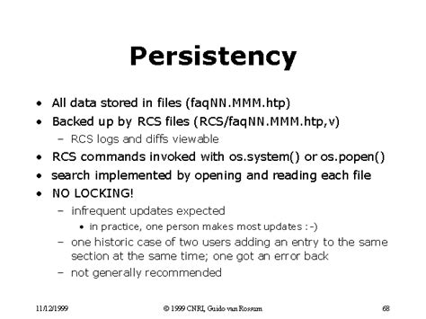Persistency