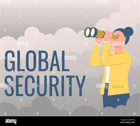 Conceptual Display Global Security Internet Concept Protection Of The