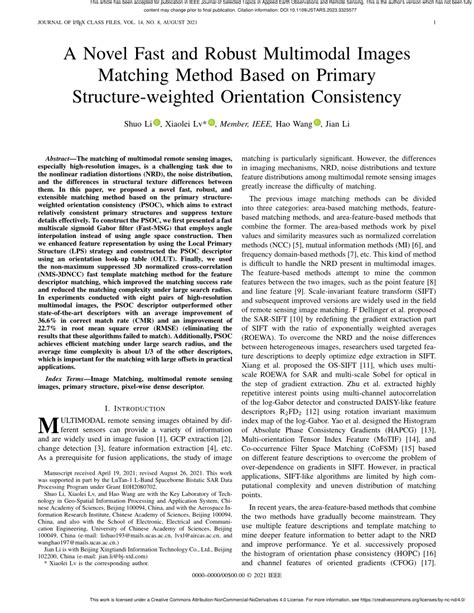 pdf a novel fast and robust multimodal images matching method based