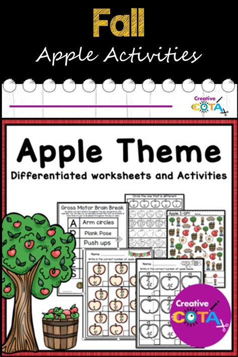 Occupational Therapy Fall Apple Literacy Math And Writing Worksheets And Activities