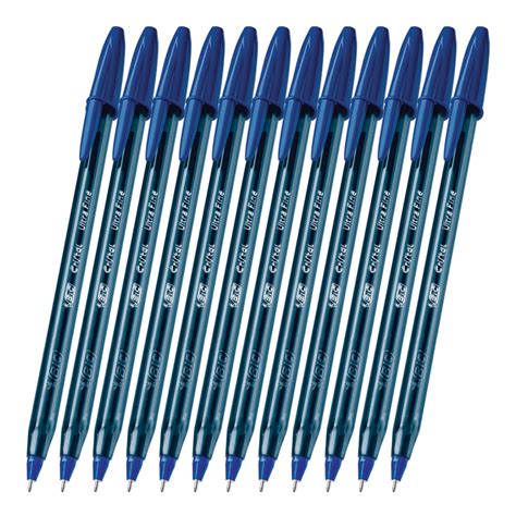 Bolígrafos Bic Ultra Fino Azul 12 Pz Bolígrafos Officemax Office Max