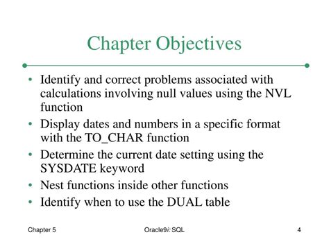ppt chapter 5 selected single row functions powerpoint presentation